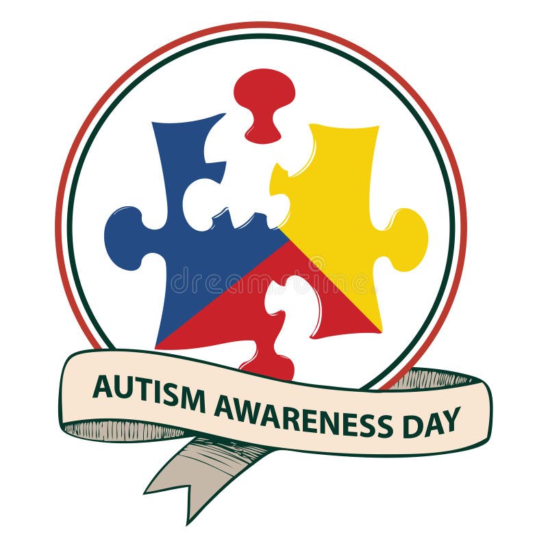 Autism Awareness Day stock illustration. Illustration of inhibition ...