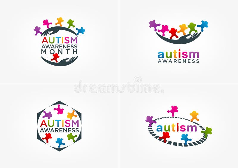 Autism Awareness Logo Design Stock Vector - Illustration of background ...