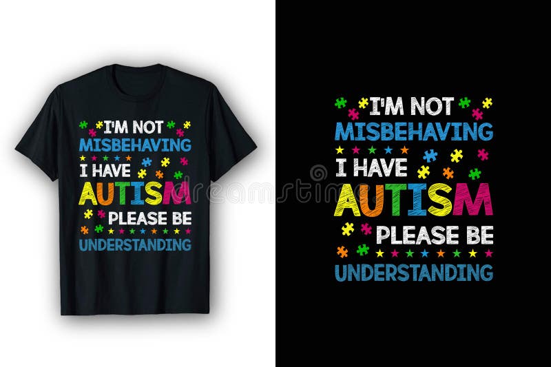 Autism Awareness Month Autism T-shirt Design Stock Vector ...