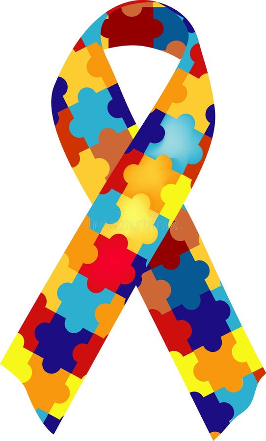 Autism Awareness Ribbon stock vector. Illustration of conceptual - 16154359