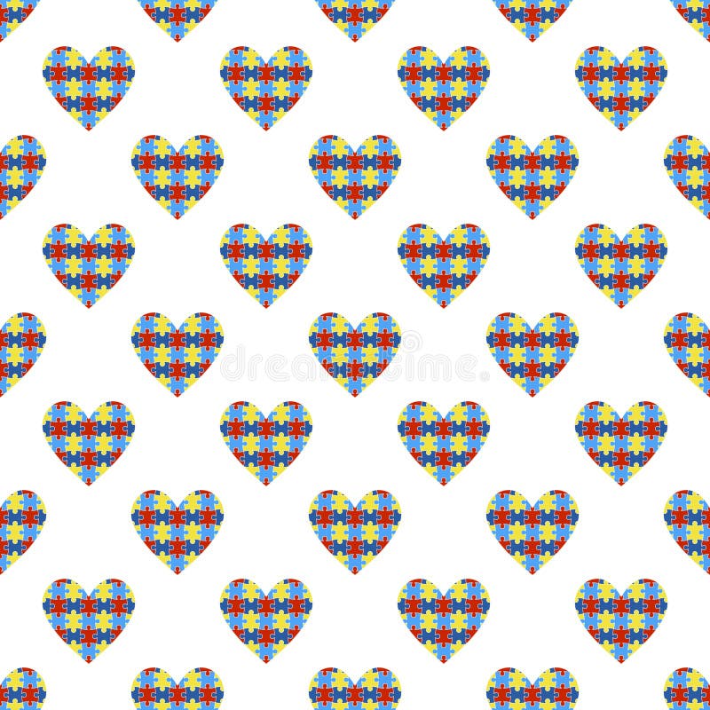 Autism Awareness Seamless Pattern Stock Vector - Illustration of ...