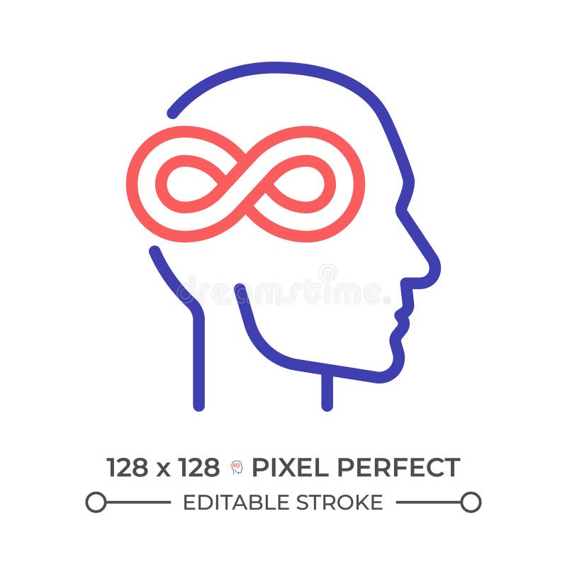 Autism Awareness Two Color Line Icon Stock Vector - Illustration of ...