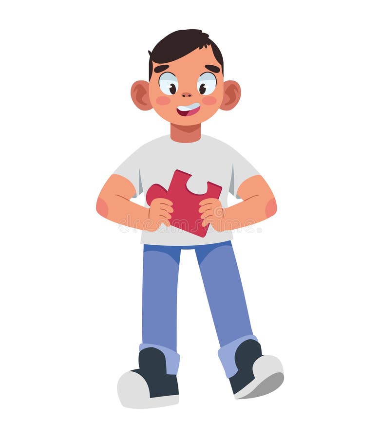 Autism boy cartoon stock vector. Illustration of design - 311518568