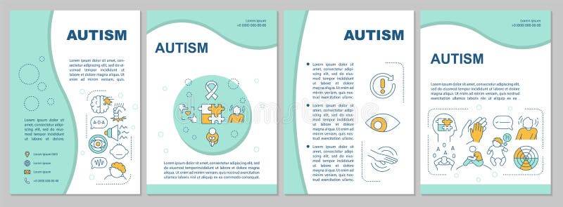 Autism brochure template stock vector. Illustration of booklet - 222745265