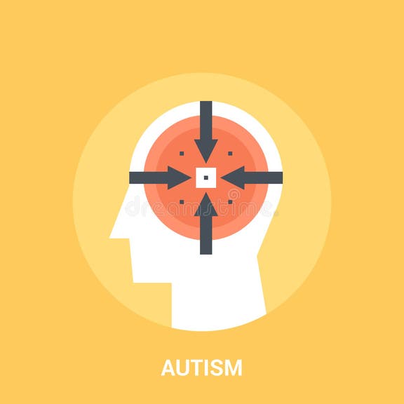 Autism Flat Icon Design Concept Stock Illustration - Illustration of ...