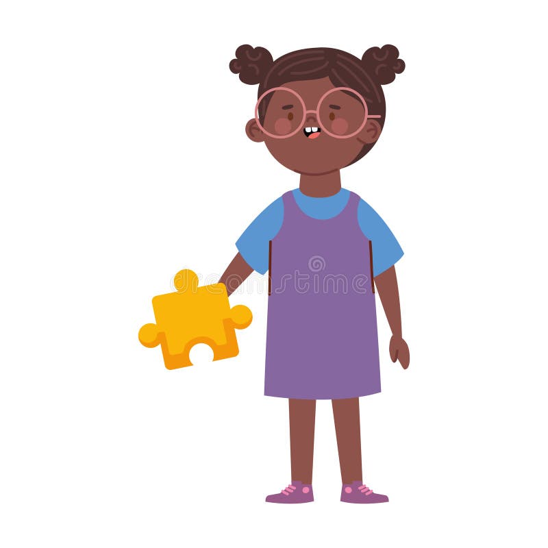 Autism Girl Awareness Isolated Stock Vector - Illustration of medical ...