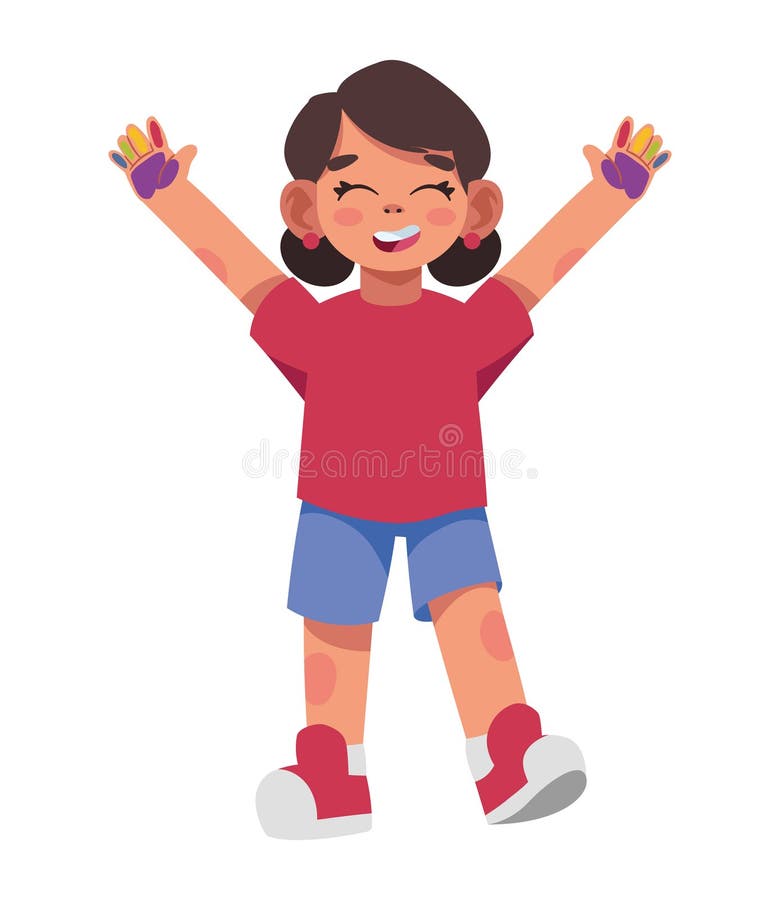 Autism girl happy stock vector. Illustration of happy - 311520396