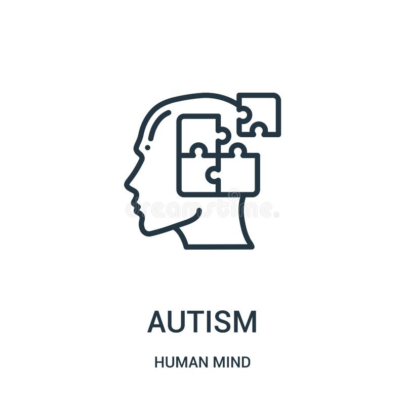 Autism Icon Vector from Human Mind Collection. Thin Line Autism Outline ...