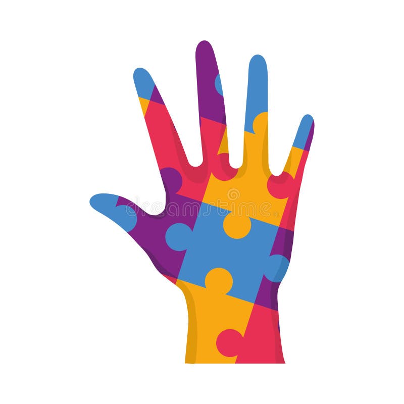 Autism Puzzle Heart in Hands Stock Vector - Illustration of piece ...