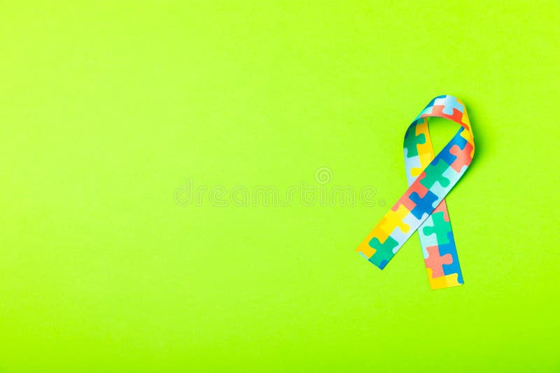 Autism Ribbon. Autism Awareness Day Stock Image - Image of autistic ...