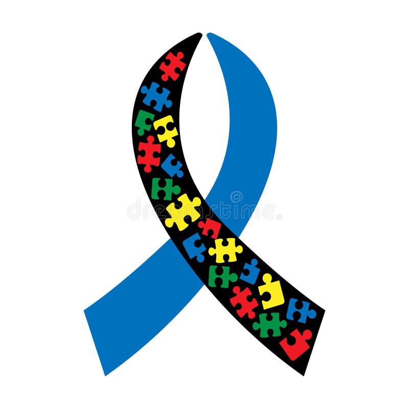 Autism Ribbon. Autism Awareness. Autism Concept Poster Template Stock ...