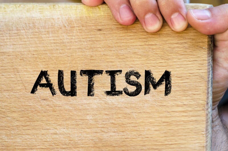 Autism text concept stock photo. Image of brain, holding - 90114058