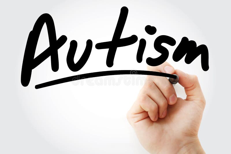 Autism text with marker stock photo. Image of disease - 197799394