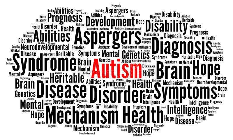 Autism word cloud concept stock illustration. Illustration of behavior ...