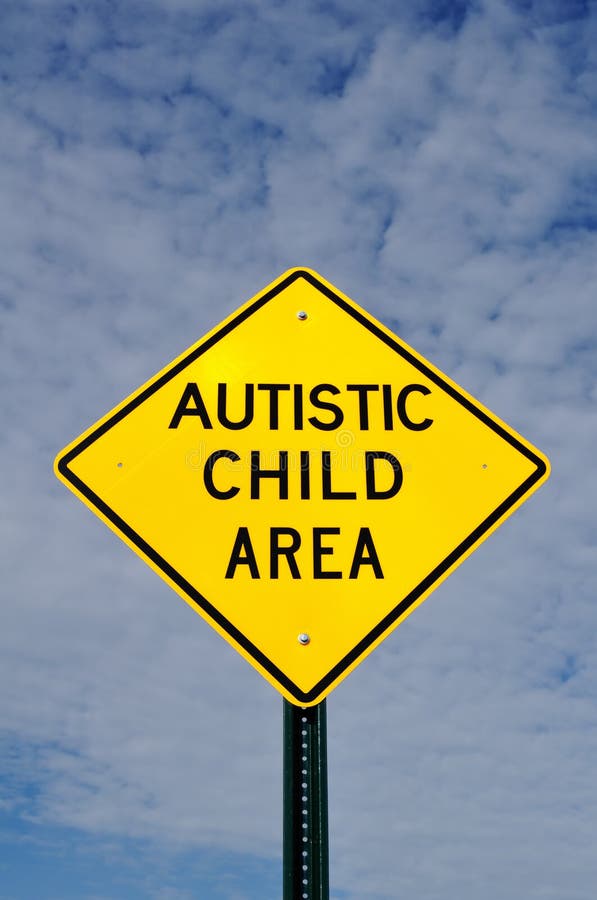 Autistic Child Area Sign stock photo. Image of warning - 9799850