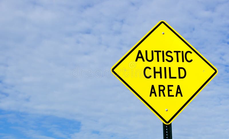 Autistic Child Area Sign stock image. Image of area, signpost - 9990847