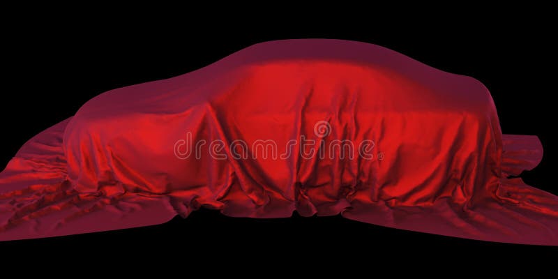 Auto Onder Doek, Zijaanzicht, Met Het Knippen Van Weg Stock Illustratie ...