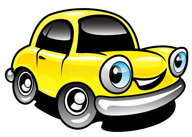 Happy Car vektor abbildung. Illustration von glücklich - 17433409