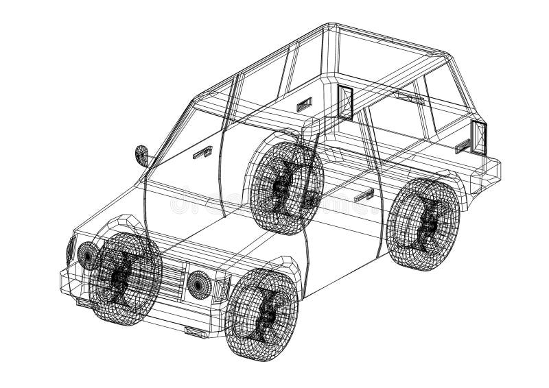 Auto-Architektenplan - Lokalisiert Stock Abbildung - Illustration von ...