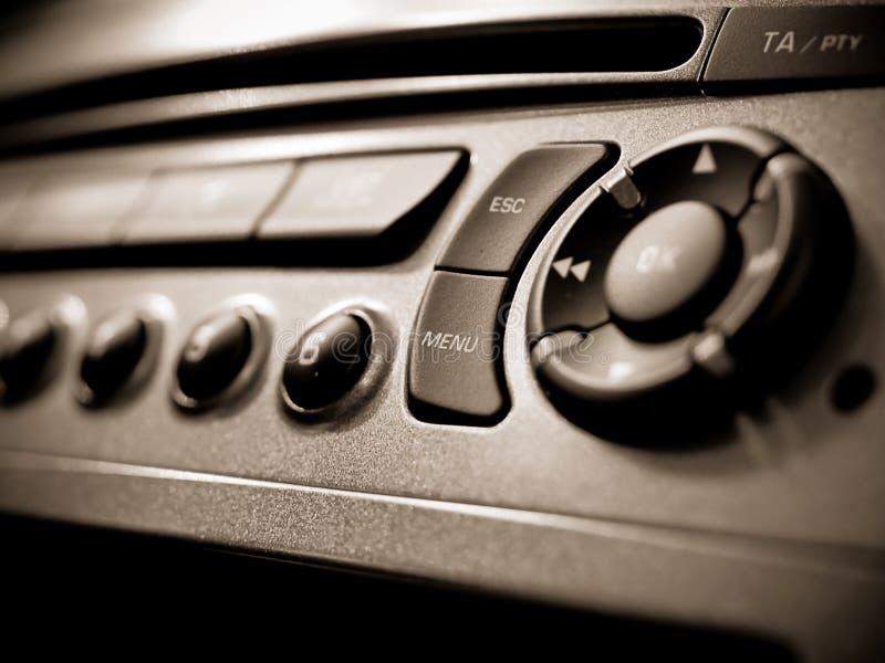 Auto audio control buttons stock photo. Image of grey - 7202378