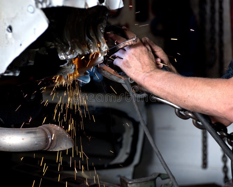 Auto body work stock photo. Image of technician, grinding - 77374544