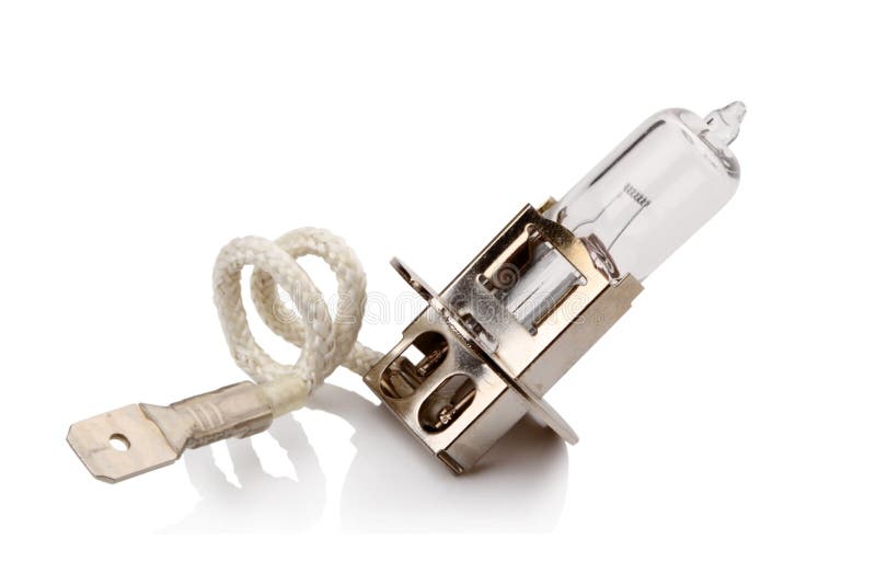 Auto bulb on white stock image. Image of metal, lighting - 18195051