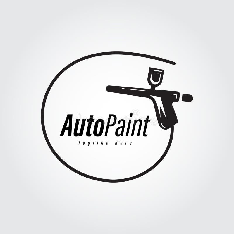 Auto Car Paint Machine Logo Design Template. Stock Vector ...