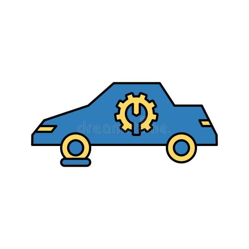 Auto car repair gear icon stock vector. Illustration of business ...