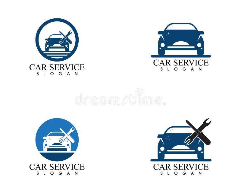 Auto Car Service Logo Design Vector Stock Vector - Illustration of ...