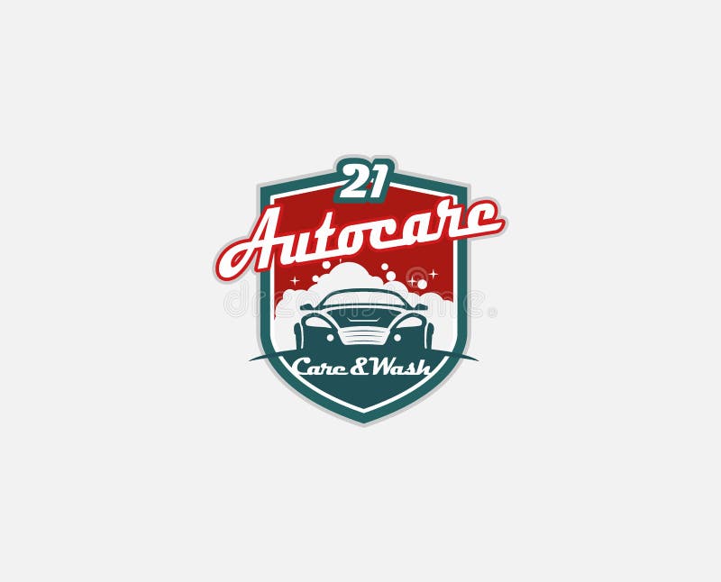 Auto Care Logo with Shield. Vector Cars Logo Design Concept ...