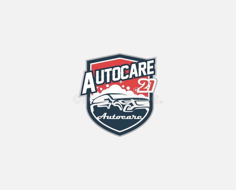 Auto Care Logo with Shield. Vector Cars Logo Design Concept ...