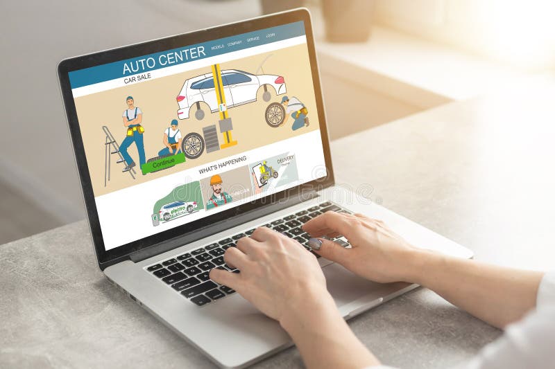 Auto Center Communication Connection Online Concept Stock Photo - Image ...