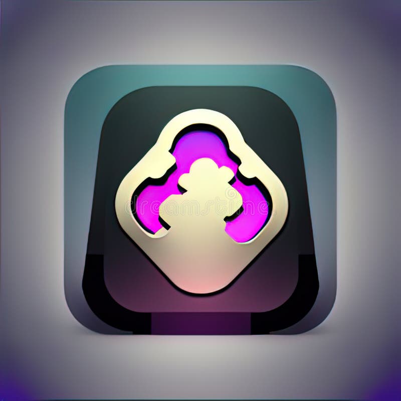 Chess Software App Style Icon. Generative AI. Stock Illustration ...