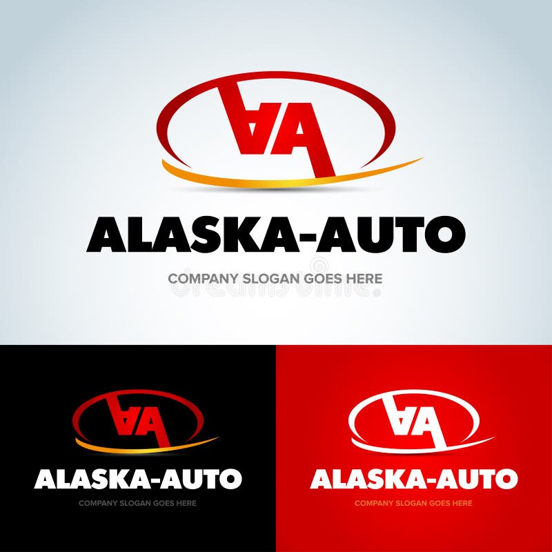 Auto Company Logo Vector Design Concept. 2 Double a Letters Logotype ...