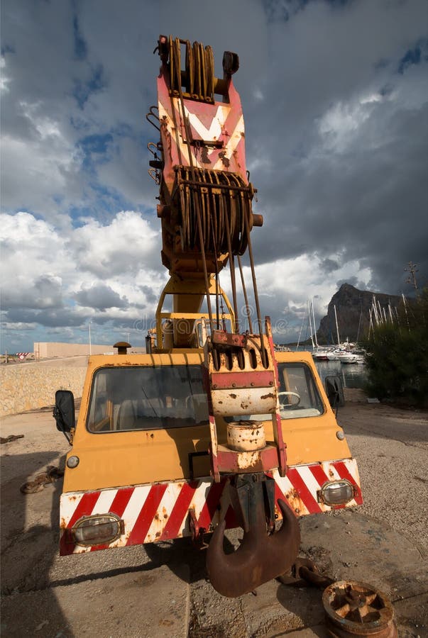 Auto Crane. stock photo. Image of port, water, vito, monte - 80388808