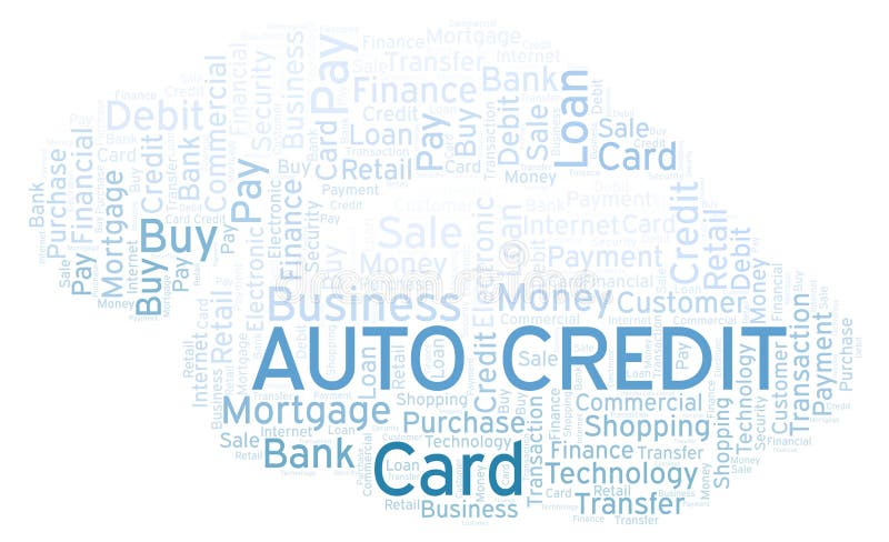 Auto Credit word cloud. stock illustration. Illustration of bank ...