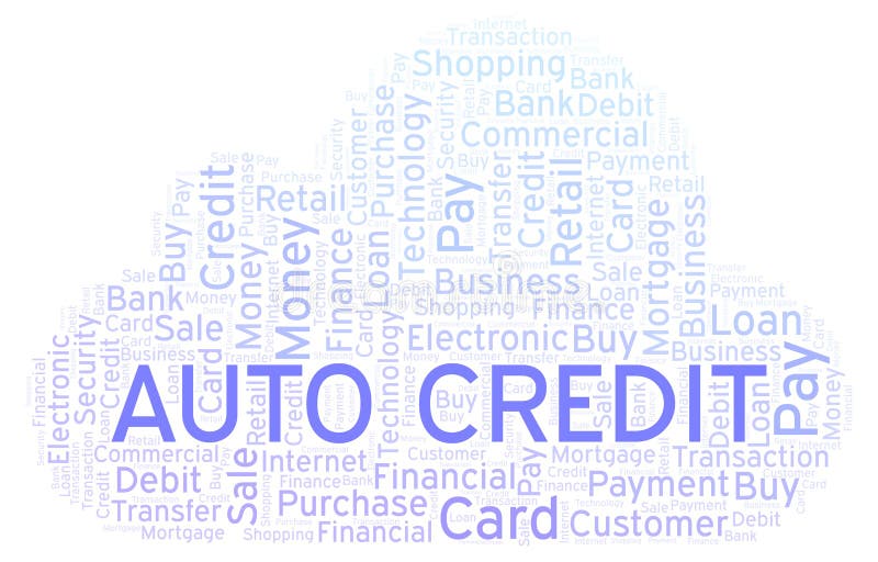 Auto Credit word cloud. stock illustration. Illustration of bank ...