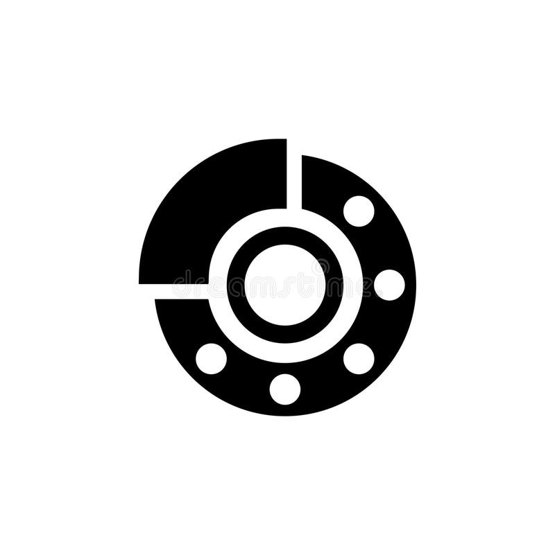 Auto Disk Brake. Vector Icon Stock Vector - Illustration of steel ...