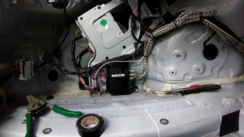 Auto Electrician S Work Tools are Laid Out in the Car Stock Image ...