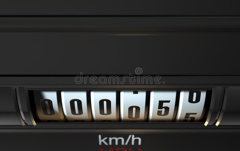 Auto-Entfernungsmesser neu stock abbildung. Illustration von ...