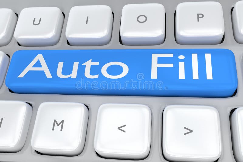 Auto Fill concept stock illustration. Illustration of ecommerce - 74705586