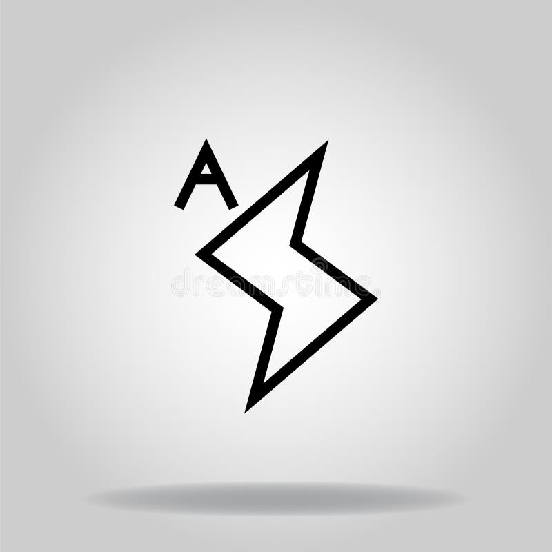 Auto Flash Icon or Logo in Outline Stock Vector - Illustration of icon ...