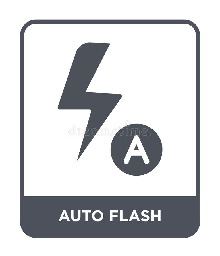 Auto Flash Icon in Trendy Design Style. Auto Flash Icon Isolated on ...