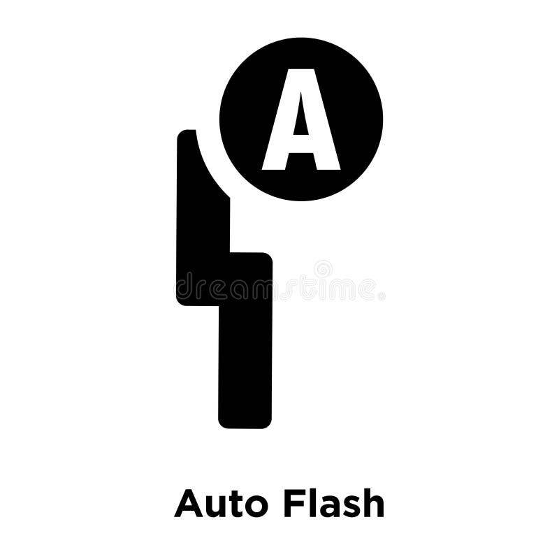 Auto Flash Icon Vector Isolated on White Background, Logo Concept of ...