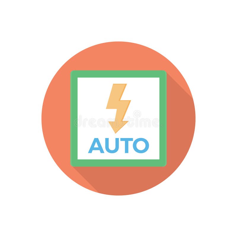 Auto Flash Vector Flat Colour Icon Stock Vector - Illustration of ...