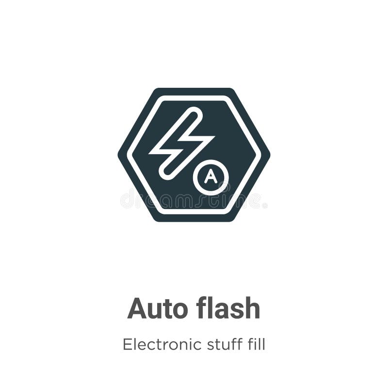 Flash Vector Icon on White Background. Flat Vector Flash Icon Symbol ...