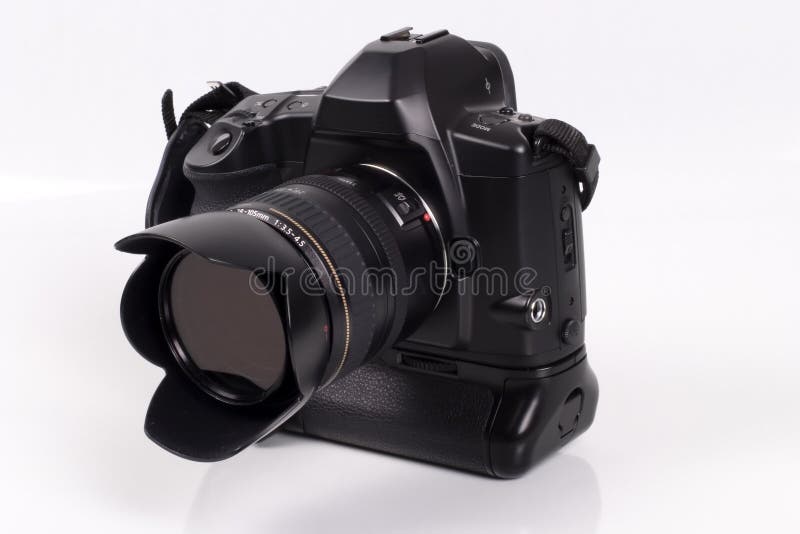 Auto Focus 35mm SLR Camera stock image. Image of aluminum - 382437