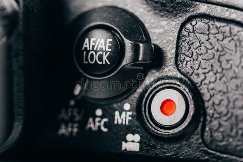 Auto-Focus, Auto-Exposure Lock Dial and Movie Record Button on Digital ...