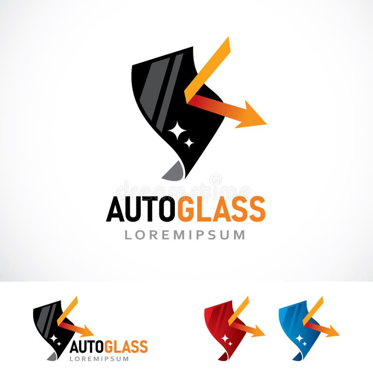Auto Glass Logo Design Template Stock Vector - Illustration of label ...