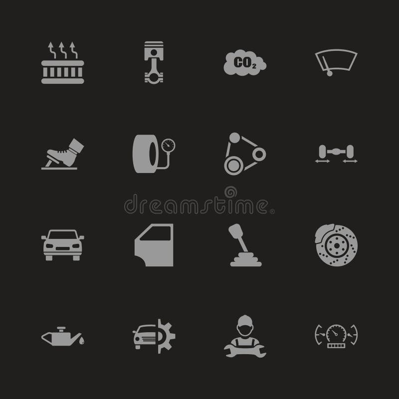 Auto - Flat Vector Icons stock vector. Illustration of garage - 102963568